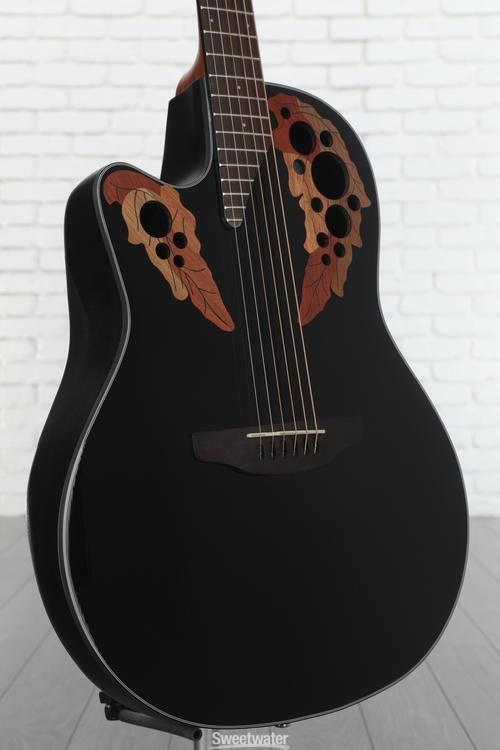 Ovation Elite Celebrity Mid-Depth Left-handed Acoustic-Electric Guitar ...