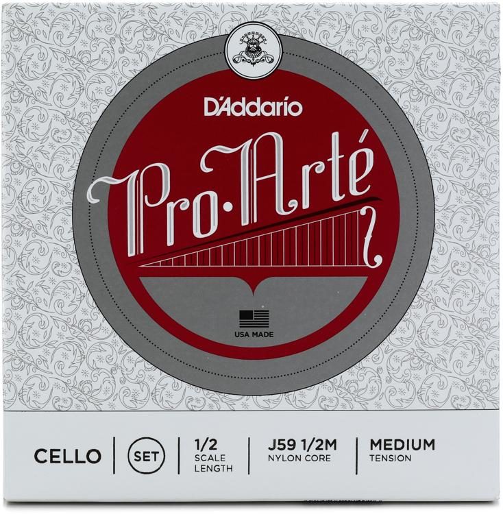 D'Addario J59 Pro-Arte Cello String Set - 1/2 Size, Medium Tension | Sweetwater