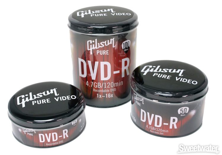 Gibson Audio DVD-R 25-pack Tin - 250-pack | Sweetwater