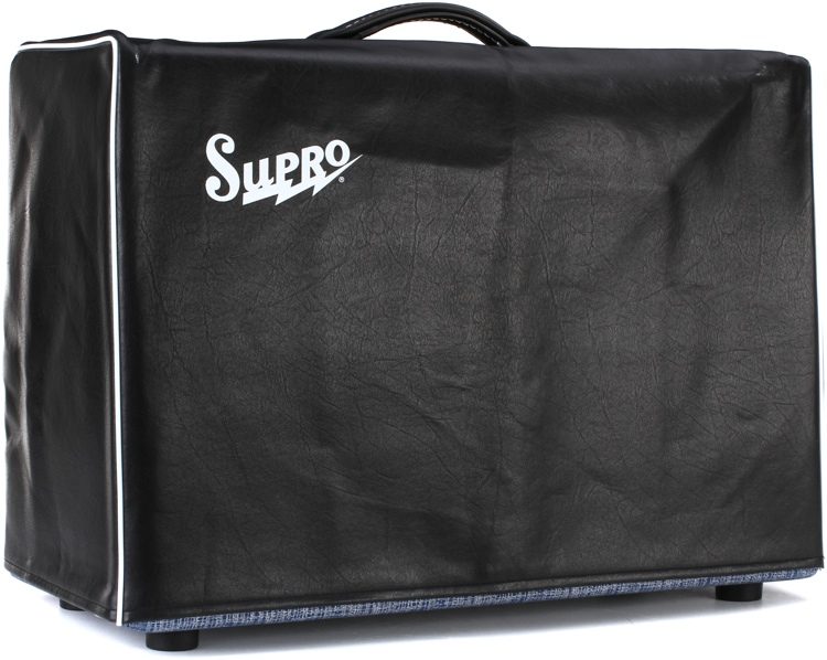 Supro Black Vinyl Amp Cover w/Logo - 1x12"/2x10" | Sweetwater