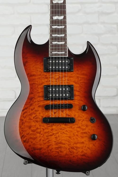 ESP LTD Viper-256 Electric Guitar - Dark Brown Sunburst | Sweetwater