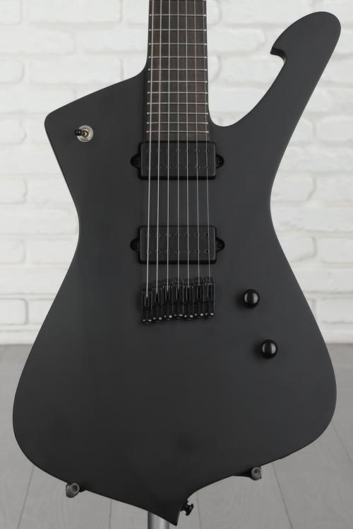 Ibanez Iron Label Iceman 7-string - Black Flat | Sweetwater
