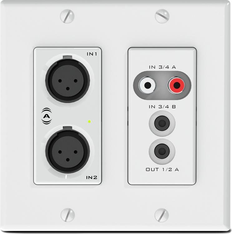 Attero Tech unD6IO Dante Networked Audio Wall Plate | Sweetwater