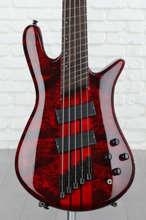 Spector NS Dimension 5 Bass Guitar - Inferno Red Gloss | Sweetwater