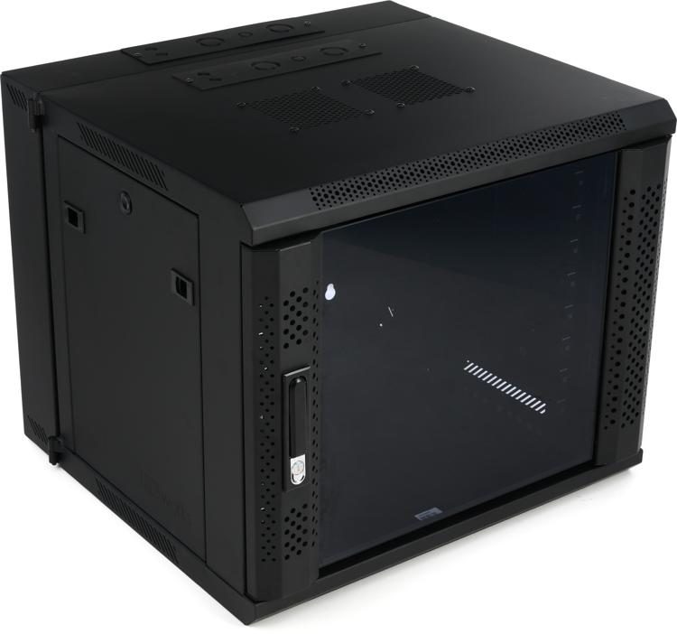 Gator GRW2009509 - 9U Hinged Wall Rack with Glass Door | Sweetwater