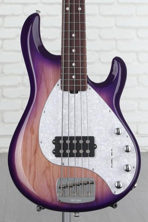 Ernie Ball Music Man StingRay Special 5 H Bass Guitar - Purple Sunset ...
