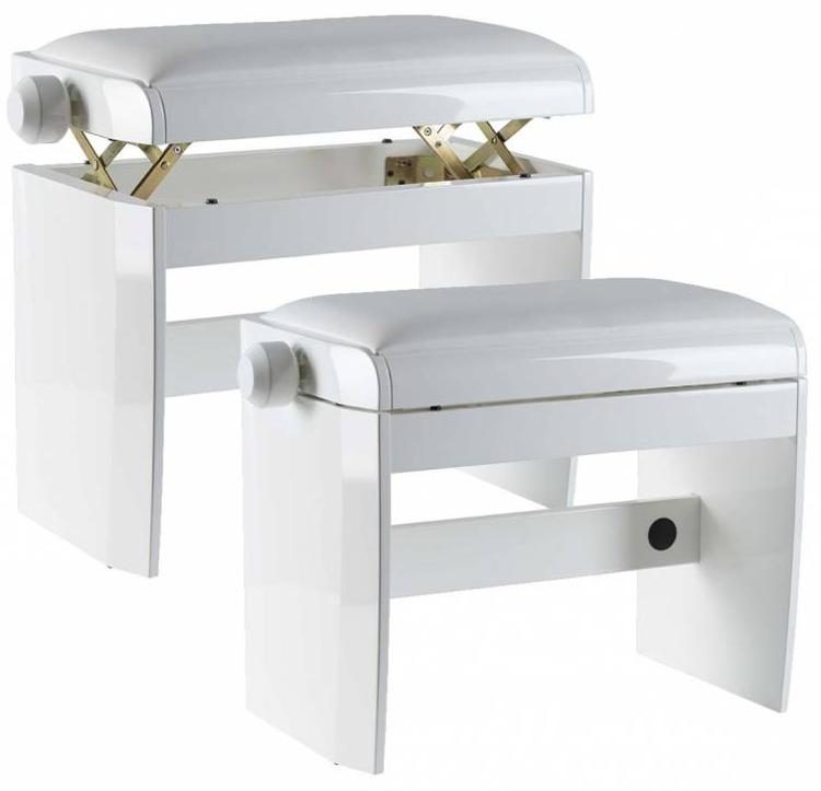 Dexibell Adjustable Wooden Bench - White | Sweetwater