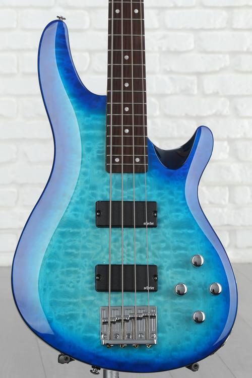Schecter C-4 Plus Bass Guitar - Ocean Blue Burst | Sweetwater