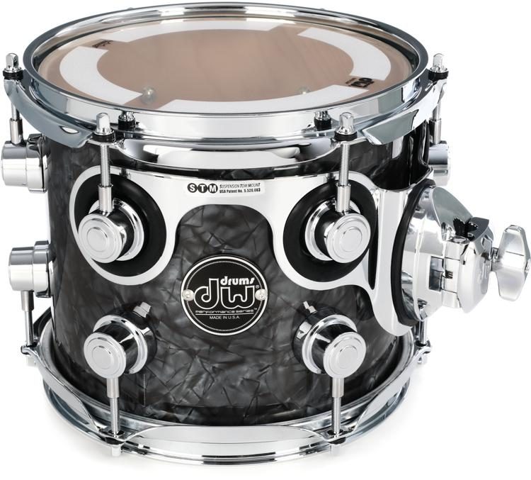 DW Performance Series Mounted Tom - 7 x 8 inch - Black Diamond ...