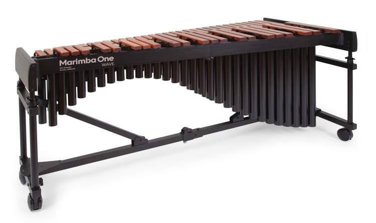 Marimba One 4.3-Octave Wave Marimba with 4 inch Casters - Black Classic ...