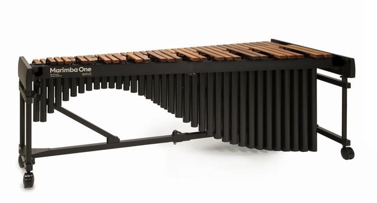 Marimba One 5.0-Octave Wave Marimba - Black Basso Bravo Resonators and ...