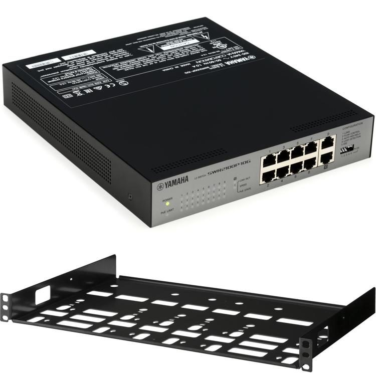 Yamaha SWR2100P-10G 10-port L2 Network Switch with Rackmount Kit ...