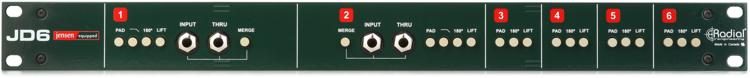 Radial JD6 6-channel Passive Instrument Direct Box | Sweetwater