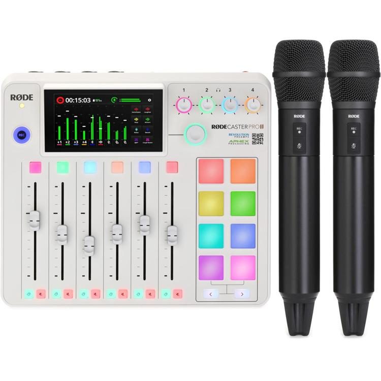 Rode Rodecaster Pro II White Podcast Production Console with Wireless ...