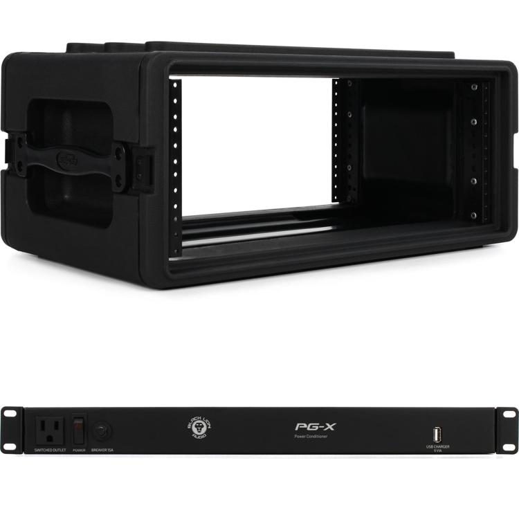 SKB 1SKB-R4S Roto-Molded Shallow 4U Rack Case and Power Conditioner ...