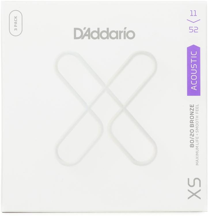 D'Addario XSABR1152 XS 80/20 Bronze Acoustic Guitar Strings - .011-.052 ...