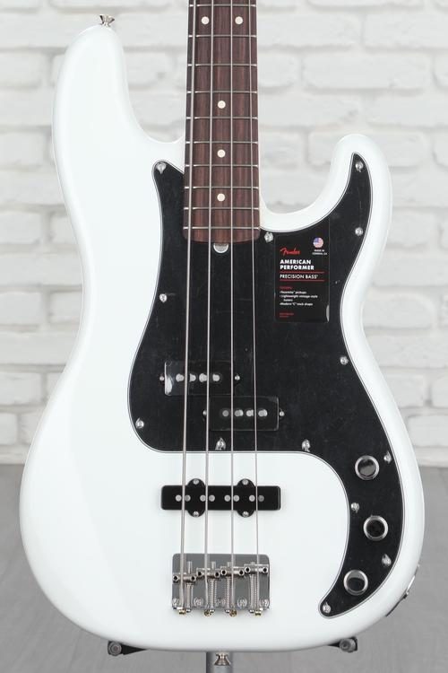 Fender American Performer Precision Bass - Arctic White with Rosewood ...
