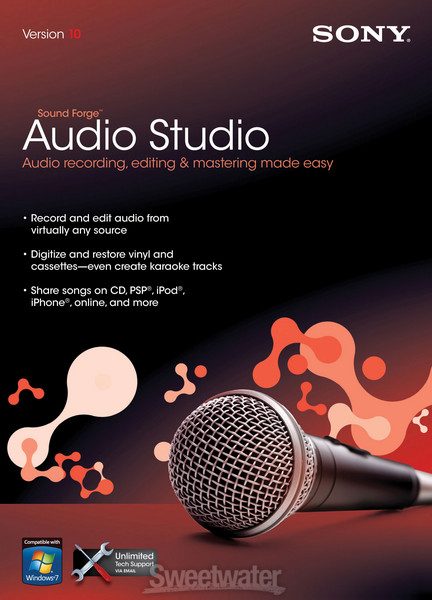 Sony Sound Forge Audio Studio 10 Academic | Sweetwater