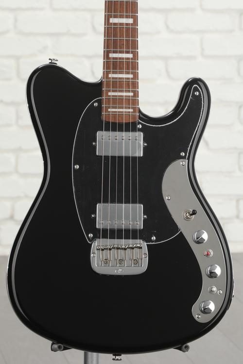 G&L CLF Research Espada HH Active Electric Guitar - Jet Black | Sweetwater