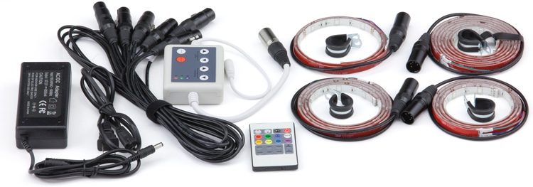 Drumlite Dual-band LED Lighting Kit for 4-piece Drum Set 22" | Sweetwater