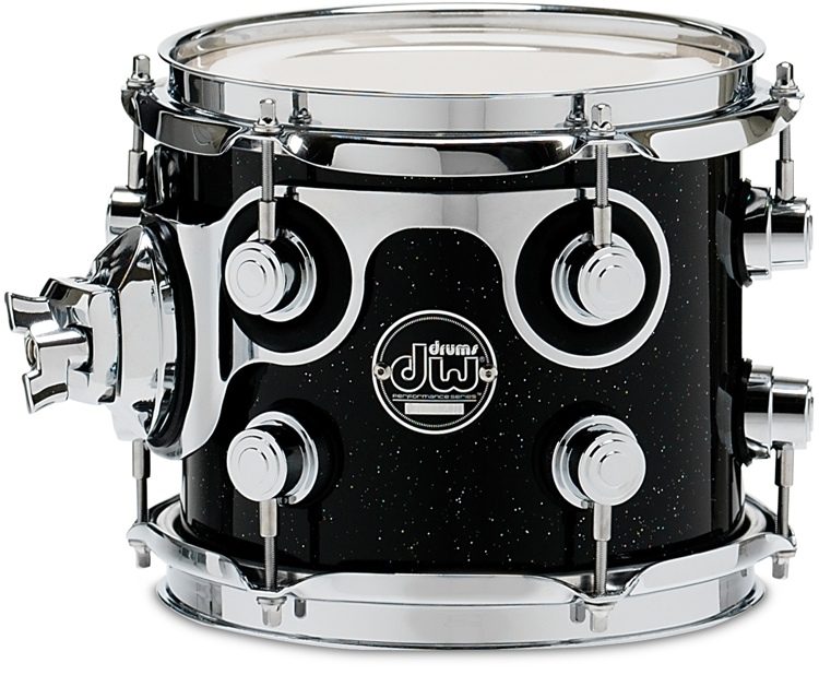 DW Performance Series Mounted Tom - 7"x8" Black Mirra | Sweetwater