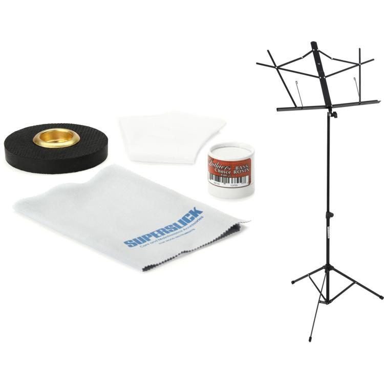 Sweetwater Double Bass Care Kit and Music Stand