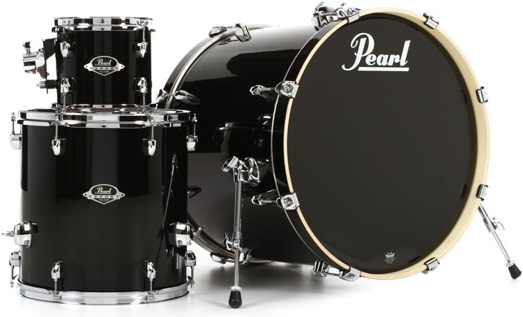 Pearl Export EXX 3-piece Add-on Kit with Hardware - Jet Black | Sweetwater