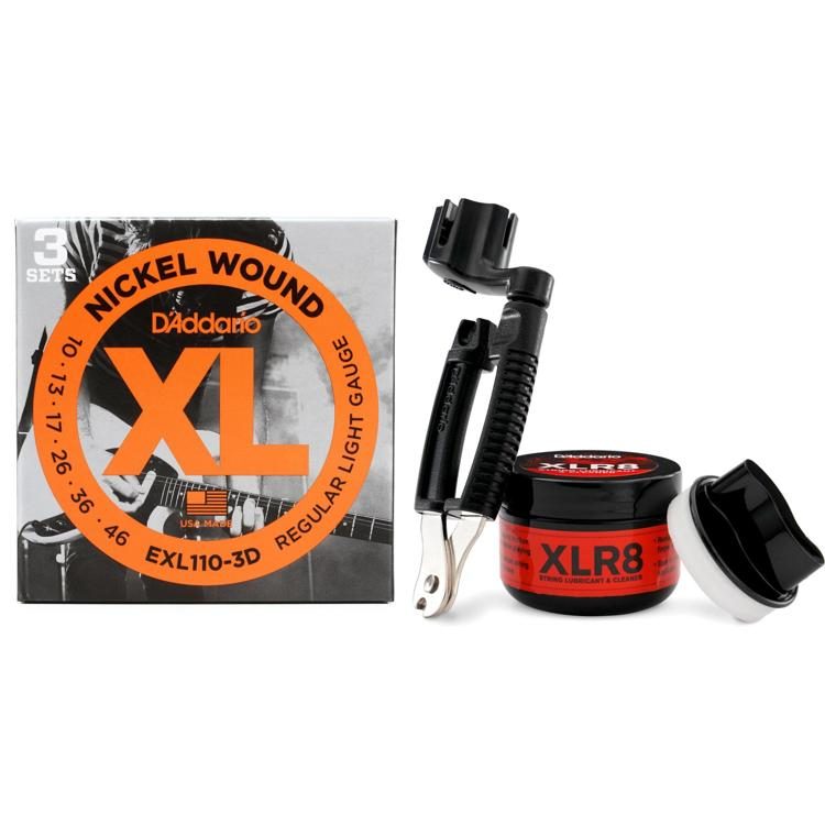 D'Addario EXL110-3D XL Nickel Wound Electric Guitar Strings - .010-.046 ...