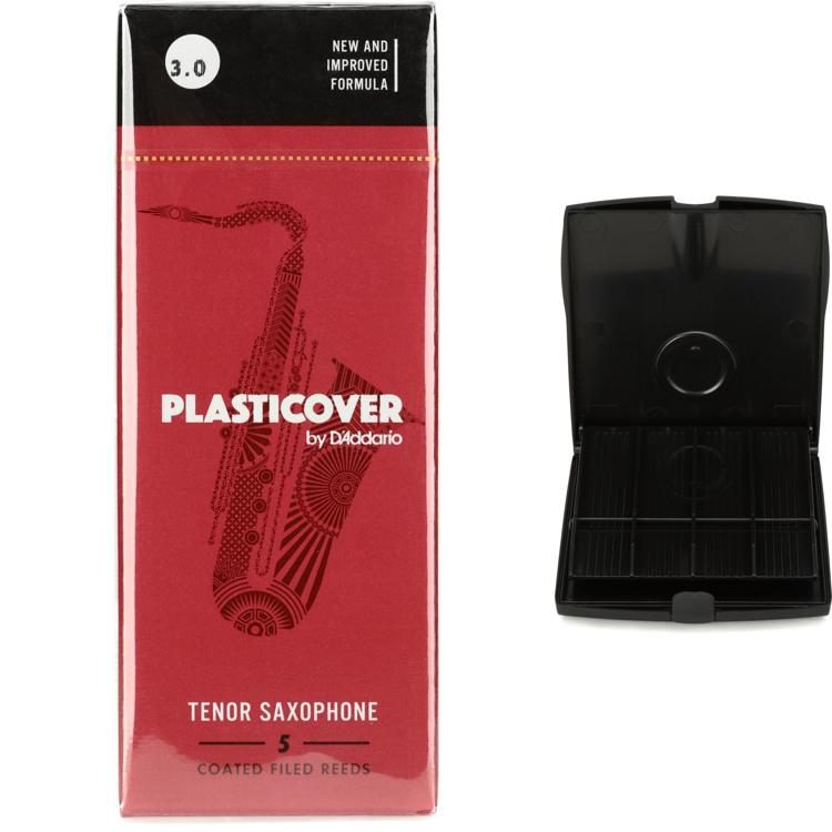 D'Addario Plasticover Tenor Saxophone Reeds (5-pack) with Reed ...