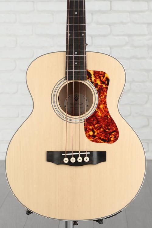 Guild Jumbo Junior Flamed Maple Acoustic-electric Bass Guitar - Antique ...