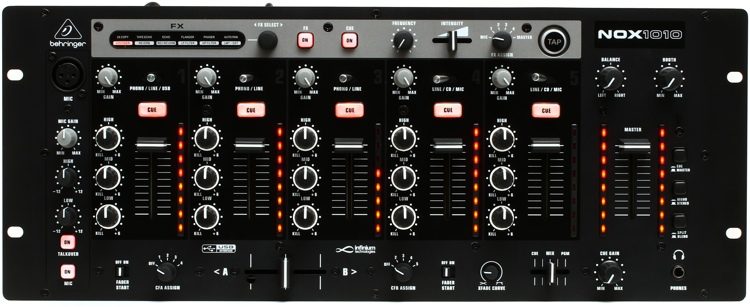 Behringer Pro Mixer NOX1010 5-channel DJ Mixer | Sweetwater