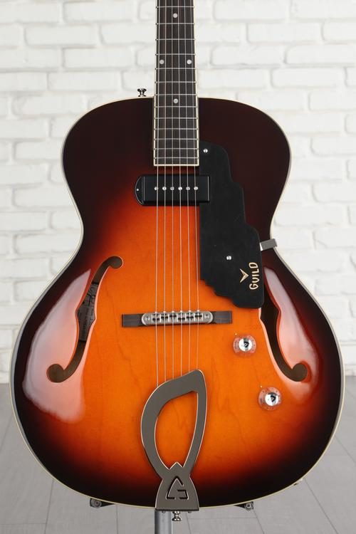 Guild T-50 Slim Hollowbody Electric Guitar - Vintage Sunburst | Sweetwater
