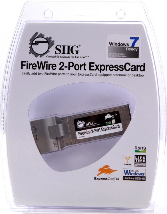 SIIG Firewire 2-Port ExpressCard/34 | Sweetwater