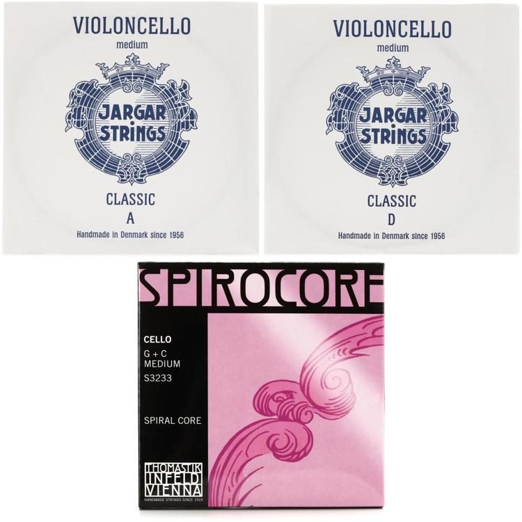 Jargar Classic A&D with Thomastik-Infeld Spirocore G&C String Set - 4/4 ...