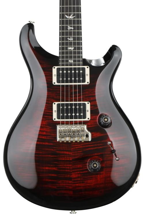 PRS Custom 24 - Fire Red Smokewrap Burst w/ Pattern Regular Neck ...