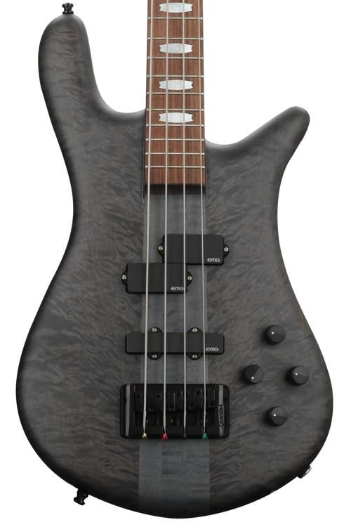 Spector Euro 4 LX Bass Guitar - Trans Black Stain Matte | Sweetwater