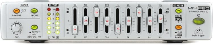 Behringer MINIFBQ FBQ800 9-Band Graphic Equalizer | Sweetwater