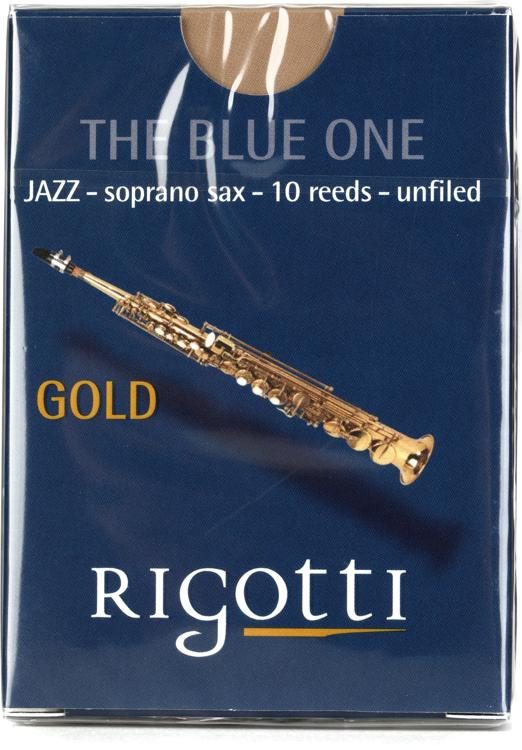 Rigotti RG.JSS Gold Jazz Soprano Saxophone Reeds - 3.5 Strong (10-pack ...