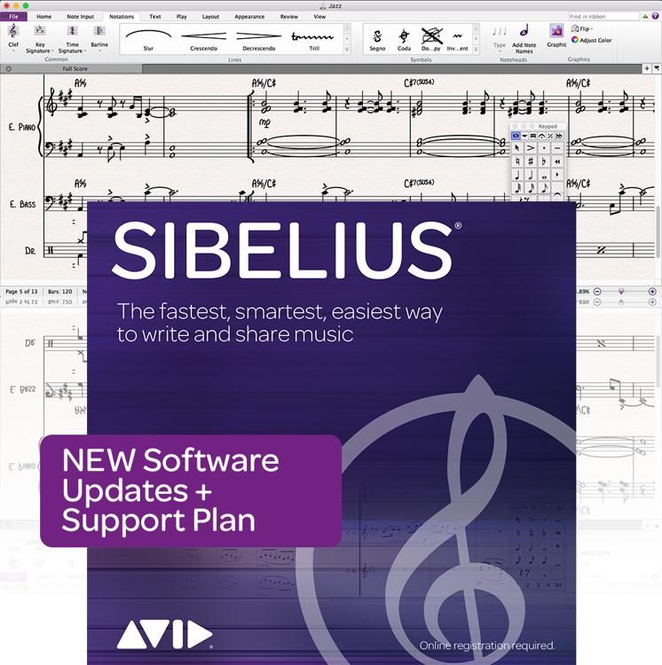 Avid Sibelius Perpetual License Upgrade with 1-Year of Software Updates ...