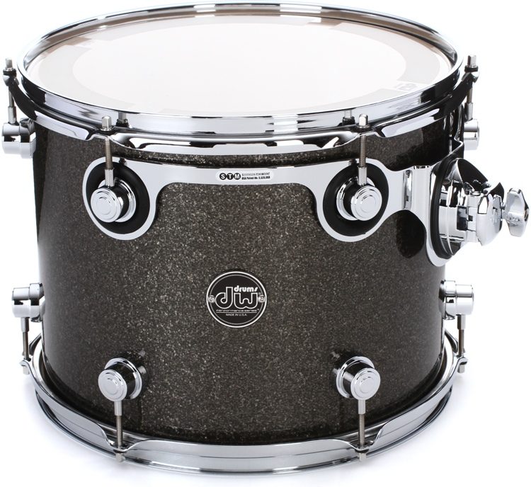 DW Performance Series Mounted Tom - 10" x 13" Pewter Sparkle FinishPly ...