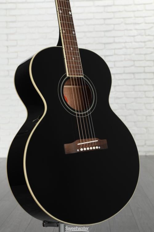 Epiphone J-180 LS Acoustic-electric Guitar - Ebony | Sweetwater