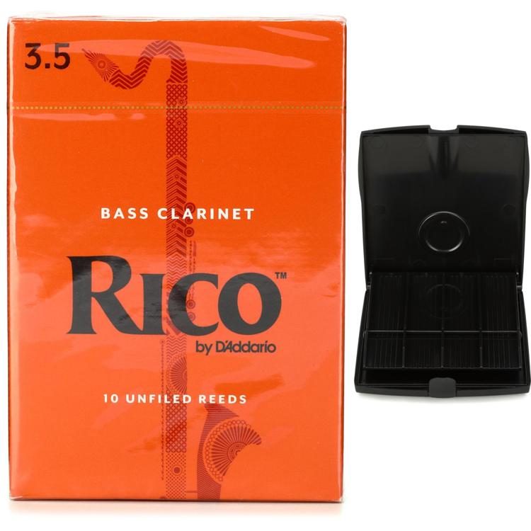 D'Addario Rico Bass Clarinet Reed (10-pack) with Reed Vitalizer Case ...