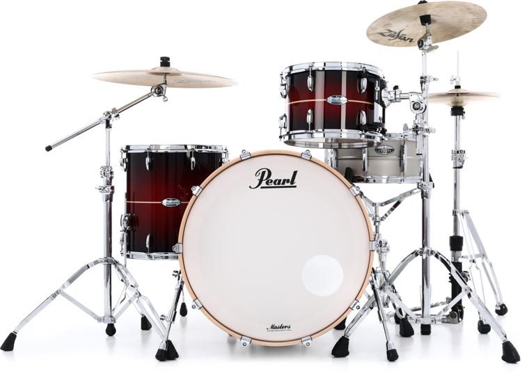 Pearl Masters Maple Complete MCT943XP/C 3-piece Shell Pack - Red Burst ...