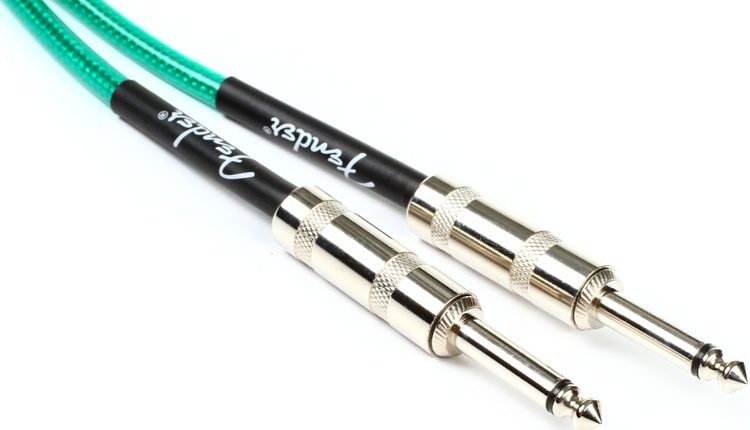 Fender California Cable - 15', Surf Green | Sweetwater
