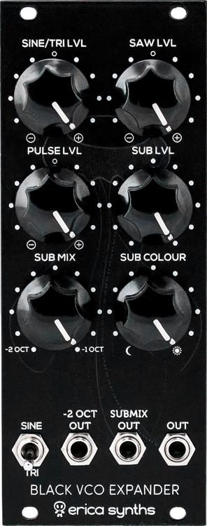 Erica Synths Black VCO Expander Waveform Mixer Eurorack Module with Sub ...
