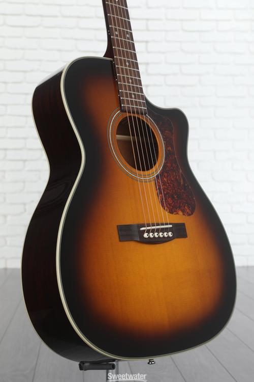 Guild OM-140CE Orchestra Acoustic-Electric Guitar - Antique Burst ...
