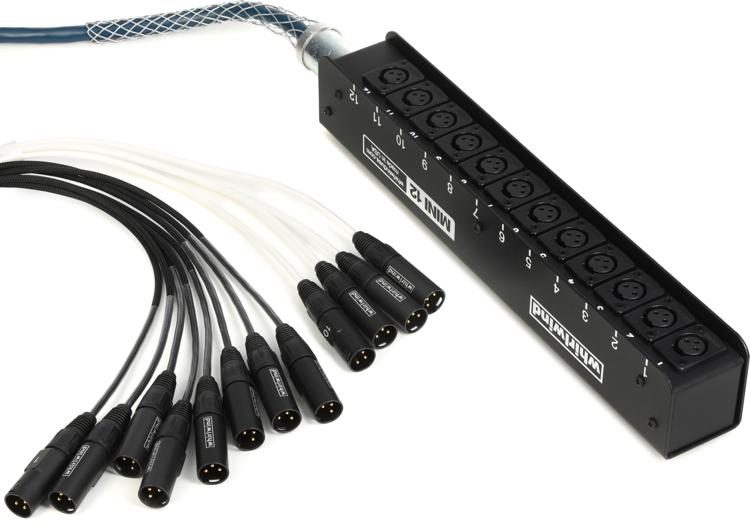 Whirlwind Mini 12 - 12-channel Low-profile Audio Drop Snake - 25 foot ...