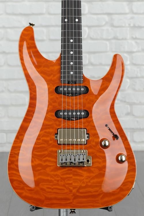Schecter California Classic SSolidbody Electric Guitar - Trans Amber ...