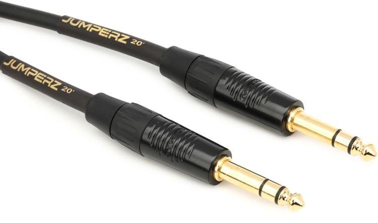 JUMPERZ JG2TRS-20 Gold TRS-TRS Patch Cable - 20 foot Bundles | Sweetwater