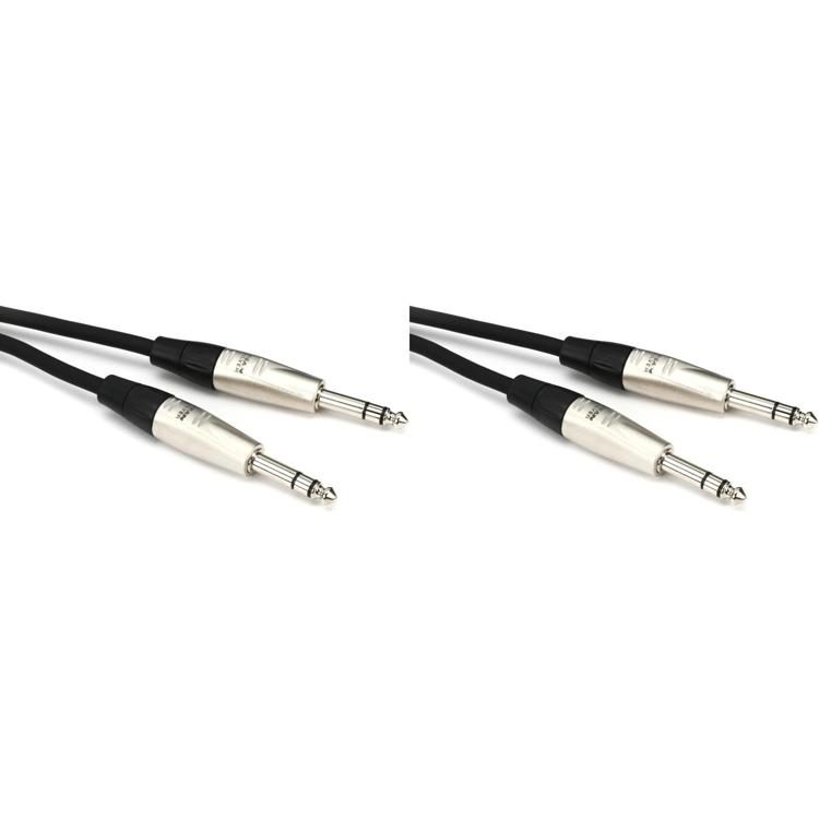 Hosa HSS-015 Pro Balanced Interconnect Cable - REAN 1/4-inch TRS Male to REAN 1/4-inch TRS Male ...